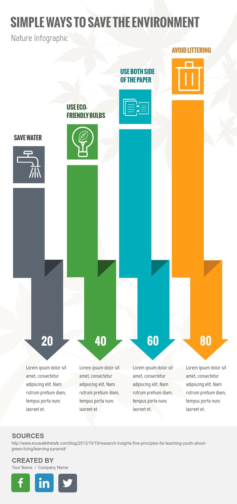 Simple Ways To Save The Environment Infographic Template Visme